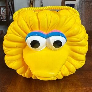 Sesame Street | Toys | Vintage Big Bird Applause Basket Candy Bucket ...